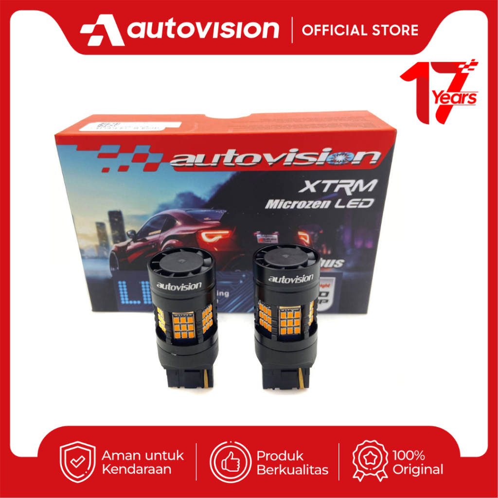 Jual Lampu Sein Mobil LED Autovision SUPER TERANG Canbus no hyper flash 12 Volt 27 Watt Amber ...