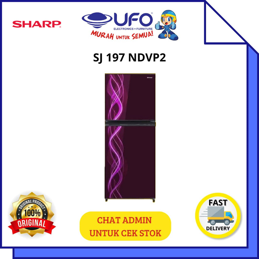 Jual SHARP SJ197NDVP2 KULKAS 2 PINTU 152 LITER - PINK | Shopee Indonesia