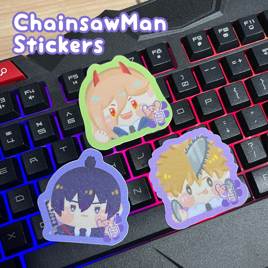 Jual Glitter Sticker CSM Chainsaw Man | Shopee Indonesia