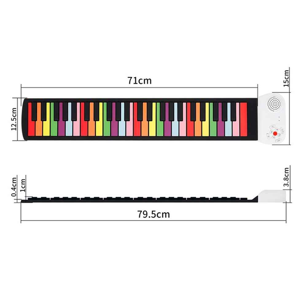 Jual Rixton 61 Keys Hand Rolled Piano with Horn Organ Elektronik Lipat ...