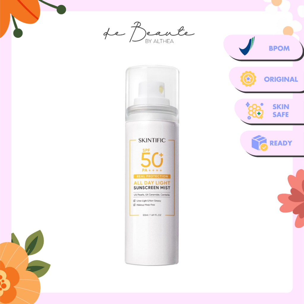 Jual [BPOM] Skintific All Day Light Sunscreen Mist SPF50 PA++++ Sunscreen Spray Anti UV Wajah ...