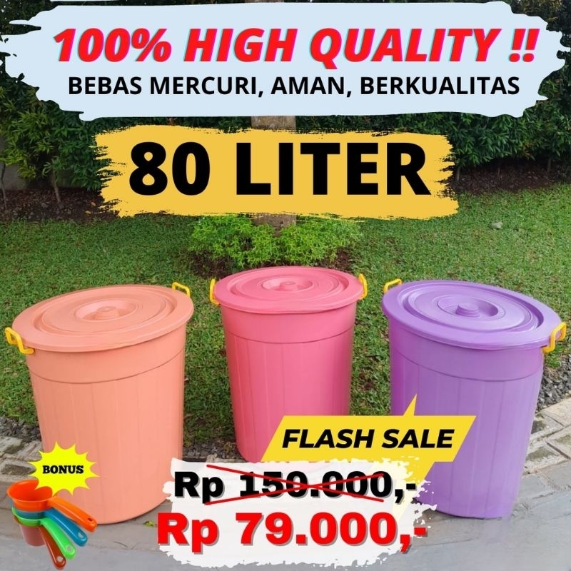 Jual Ember Air jumbo 80 liter Free gayung / Ember plastik 80 Liter ...