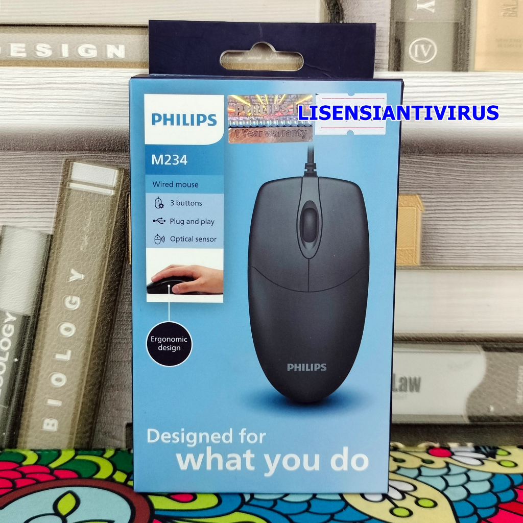 Jual Mouse Philips Mouse Wired M234 Mouse Office Ergonomis dan Ringan ...