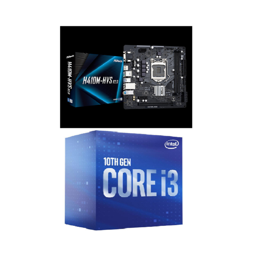 Jual Paket Processor Intel Core i3 10105F + MOBO Asrock H410M-HVS | Shopee Indonesia