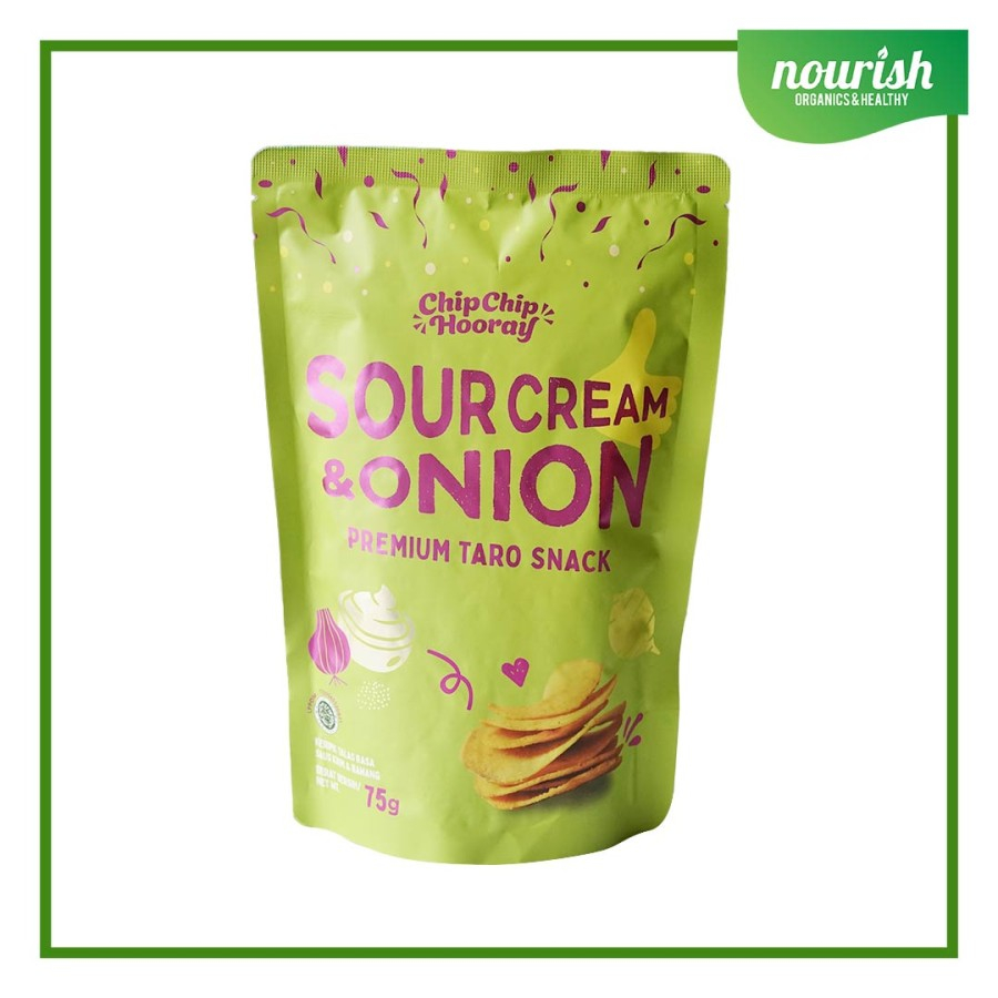 Jual Chip Chip Hooray Sour Cream & Onion Keripik Talas Premium 75g ...