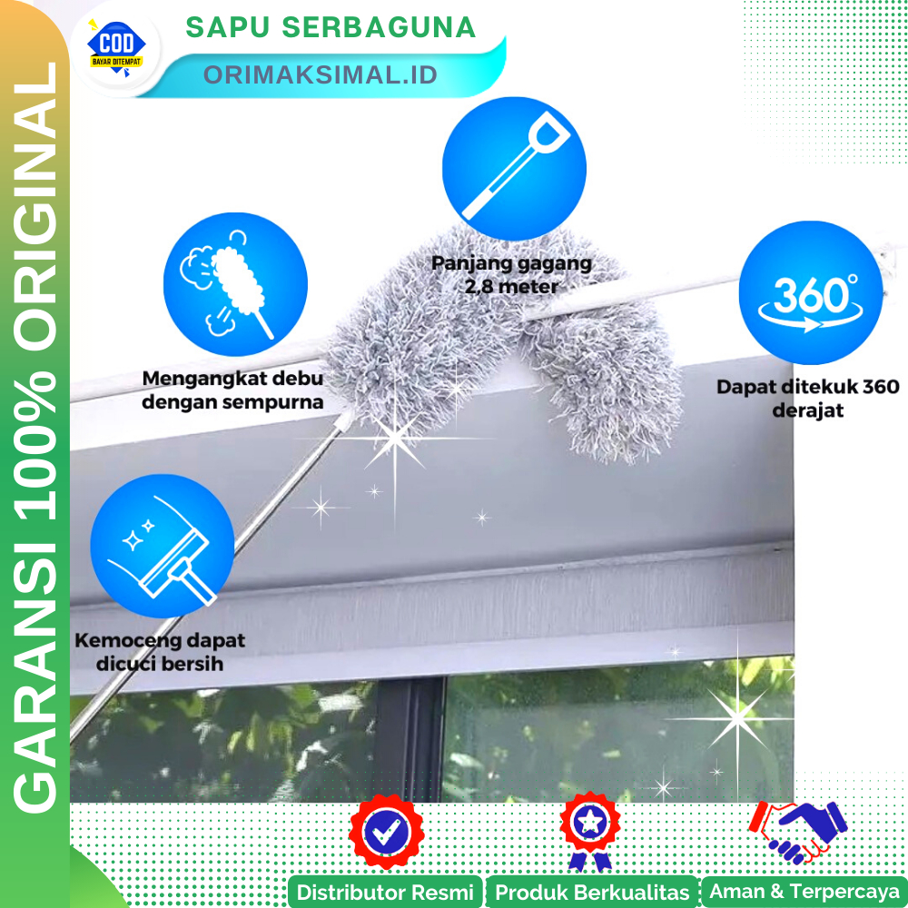 Jual Alat pembersih Serbaguna Kemoceng Teleskopik Pembersih Debu Gagang ...