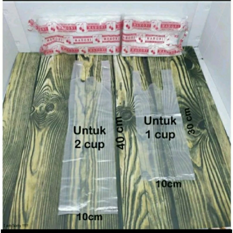 Jual KANTONG PLASTIK TENTENG BENING 1 CUP & 2 CUP Bubble Tea /pop ice ...