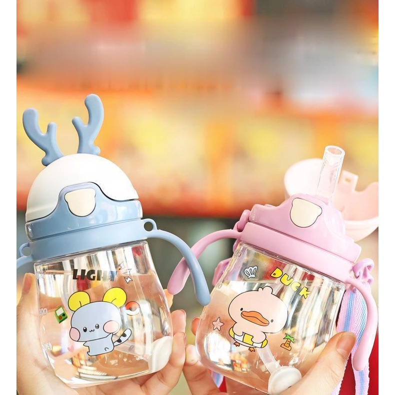 Jual BOTOL MINUM ANAK 370 ML BOTOL MINUM ANAK TANDUK ANTI TUMPAH YQ ...