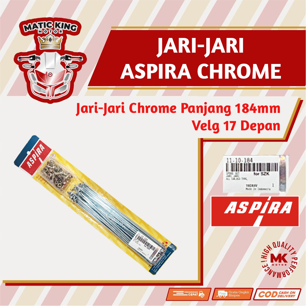 Jual Jari jari Ruji Velg 17 ukuran 184 Honda Vario Beat Scoopy PCX ...