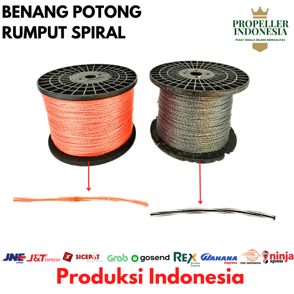 Jual TALI SENAR POTONG RUMPUT SPIRAL 2.4mm 50 METER Benang Potong ...