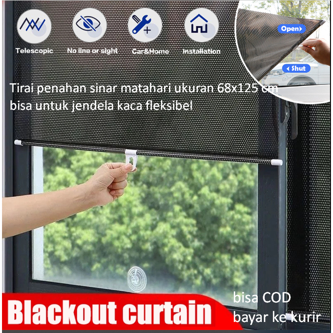 Jual Tirai penahan sinar matahari ukuran 68x125 cm bisa untuk jendela ...