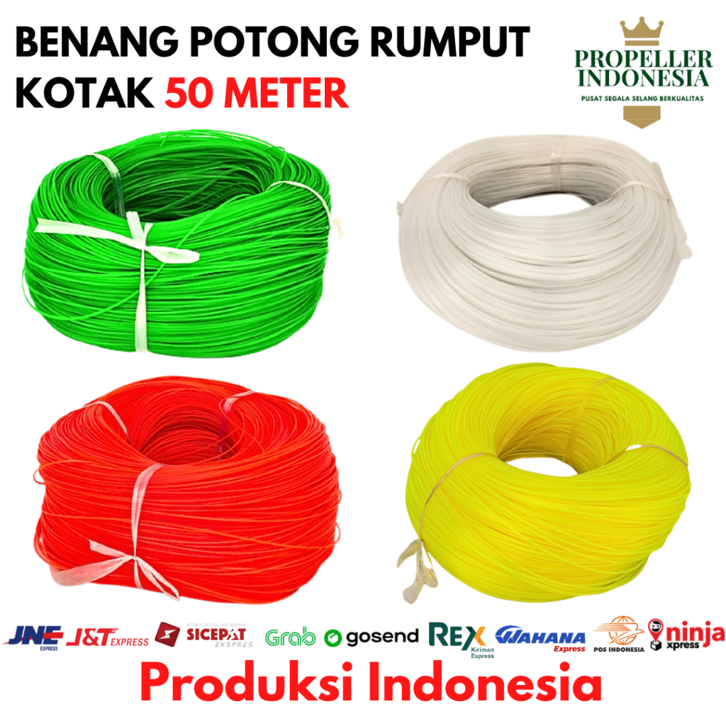 Jual Tali Senar Potong Rumput kotak 50 METER Benang Potong rumput 2.4mm ...