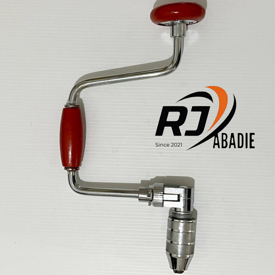 Jual Bor Tangan Manual Kayu Model Engkol Dada Bit Brace Gagang Besi RRT ...