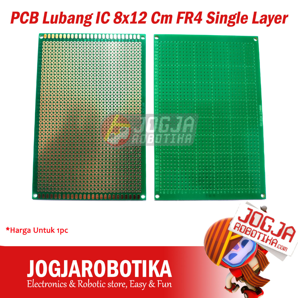 Jual PCB Lubang IC 8x12 Cm FR4 Single Layer Fiber | Shopee Indonesia
