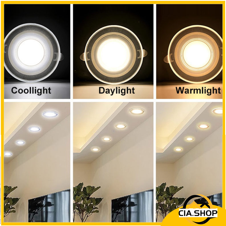 Jual LAMPU DOWNLIGHT LED 3 WARNA 6WATT/ KUNING BIRU UNGU / PUTIH KUNING ...