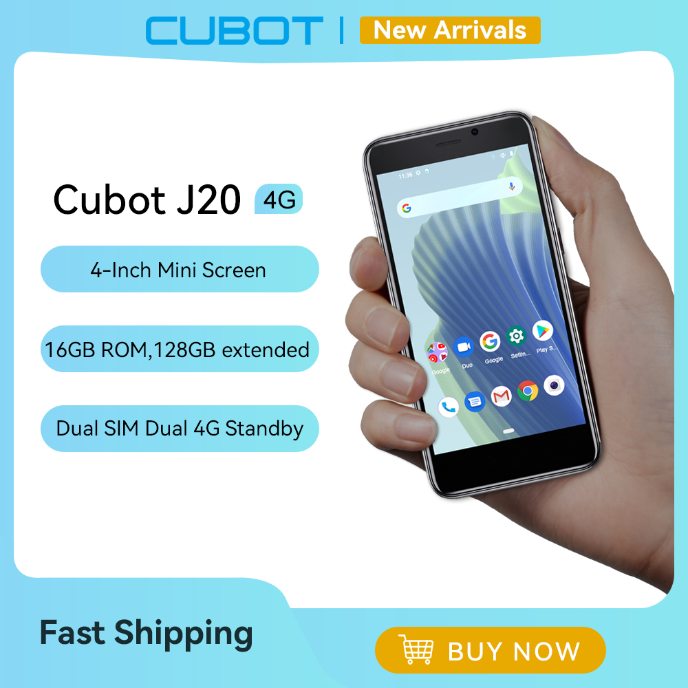 Jual Cubot J20 4 Inch Mini Smartphones 2GB RAM 16GB ROM (128GB Extended) Dual SIM Dual 4G ...