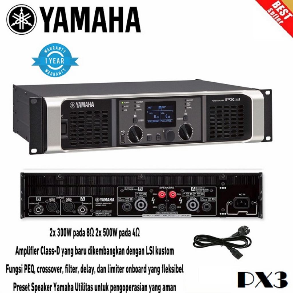 Jual Yamaha PX3 / PX-3 / PX 3 Power Amplifier ORIGINAL | Shopee Indonesia