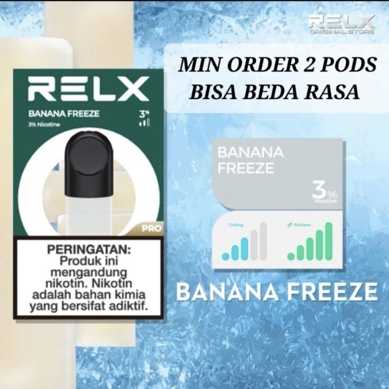 Jual relx infinity essential pod pro 1 pack Banana freeze | Shopee ...