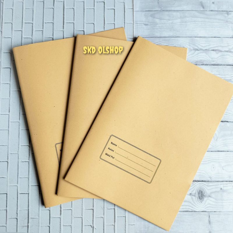 Jual Sampul Buku Tulis Kertas Coklat Nama Uk KWARTO Uk Buku Biasa ( Isi ...