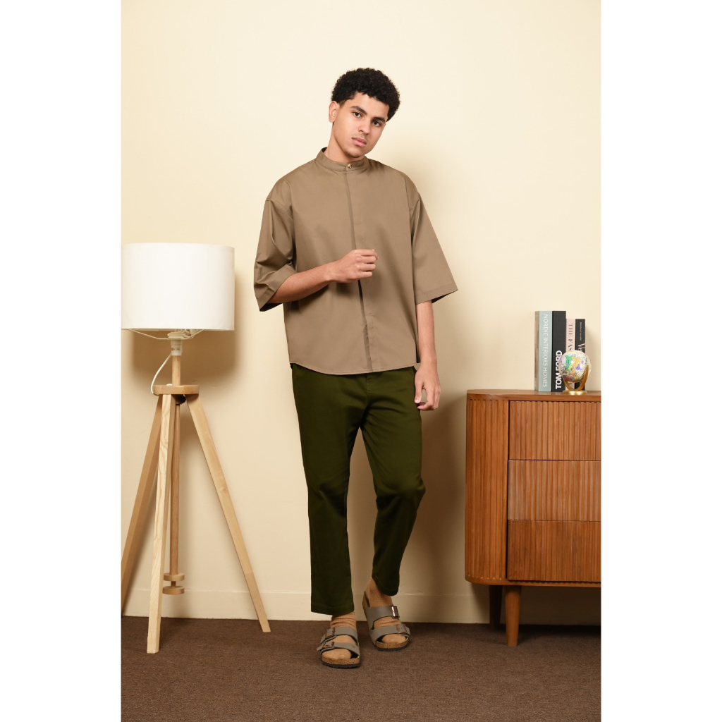 Jual Zoma Basic Kemeja Pria Lengan Pendek Polos Kemeja Pria Muslim ...