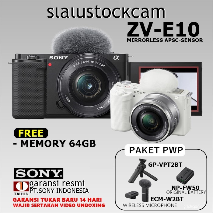 Jual Sony ZV-E10 KIT E 16-50MM OSS CAMERA MIRRORLESS SONY ZV E10 KIT ...