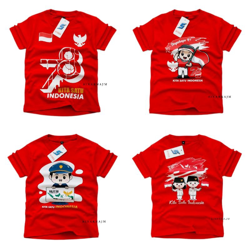 Jual Kaos Distro Anak Kaos kemerdekaan indonesia khusus anak | Shopee Indonesia