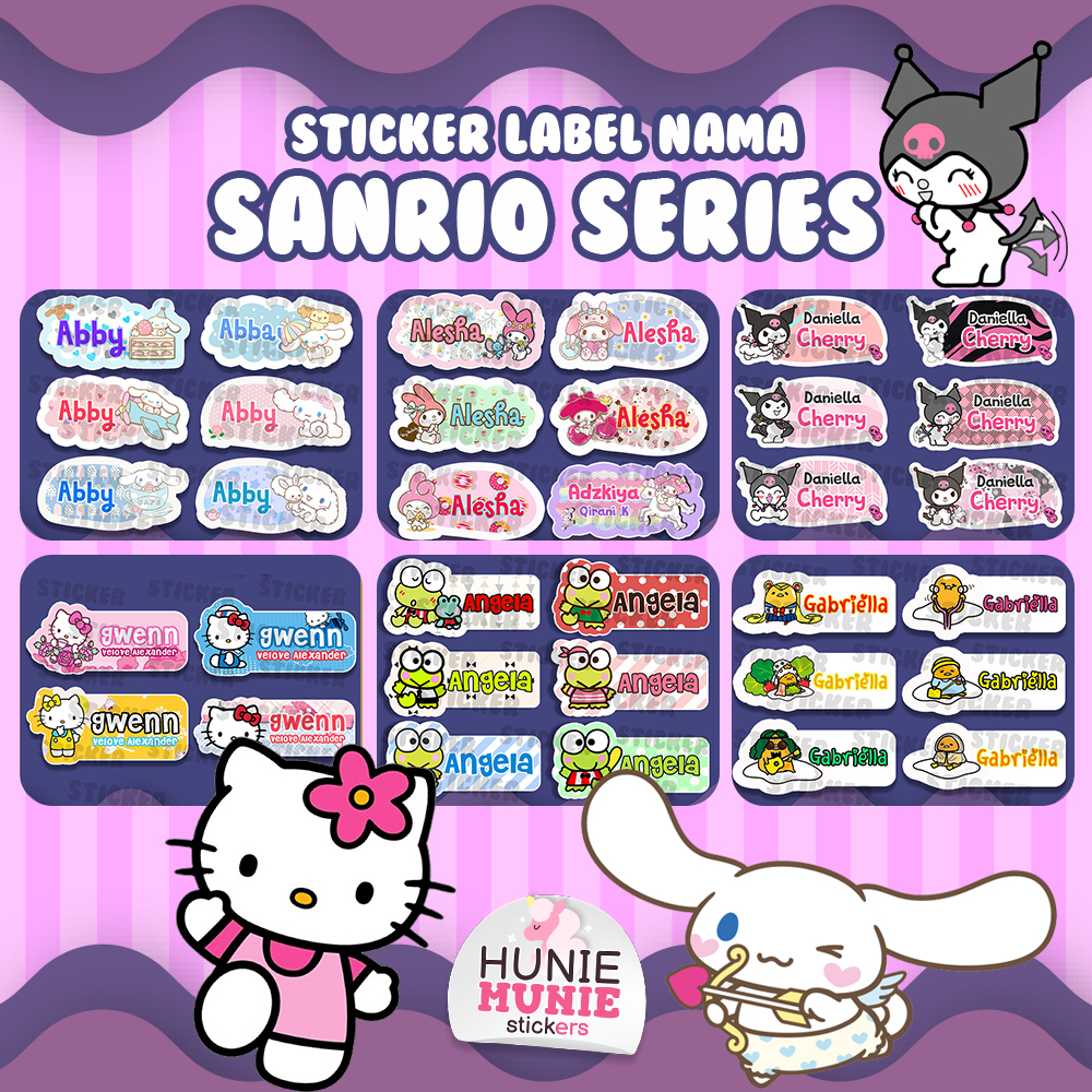 Jual Sticker Label Nama Custom - SANRIO Series (100pcs+) Cinnamoroll ...