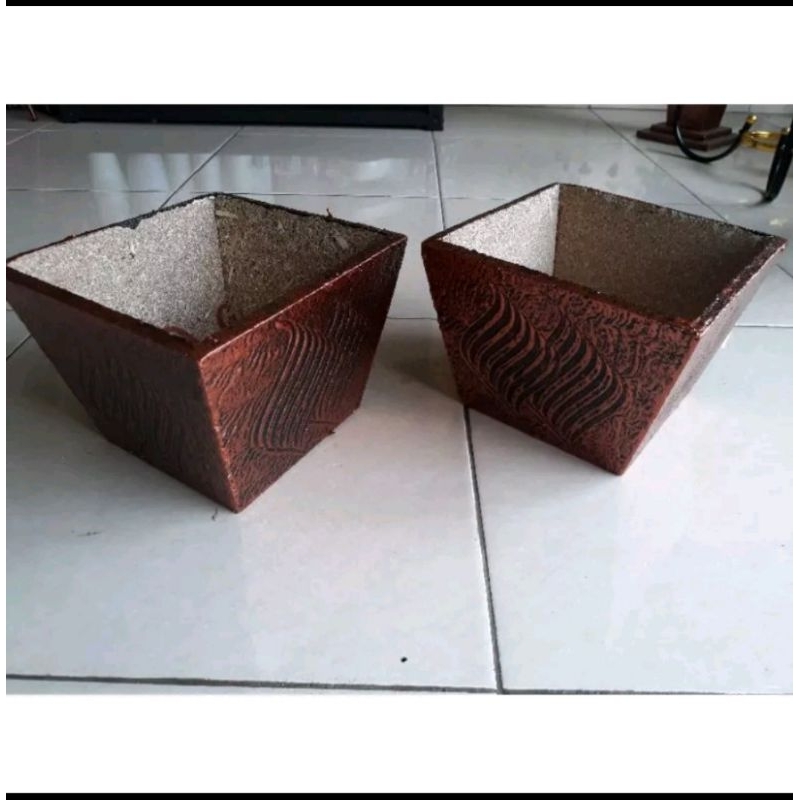 Jual pot kayu vas kayu minimalis untuk bunga plastik atau artificial ...