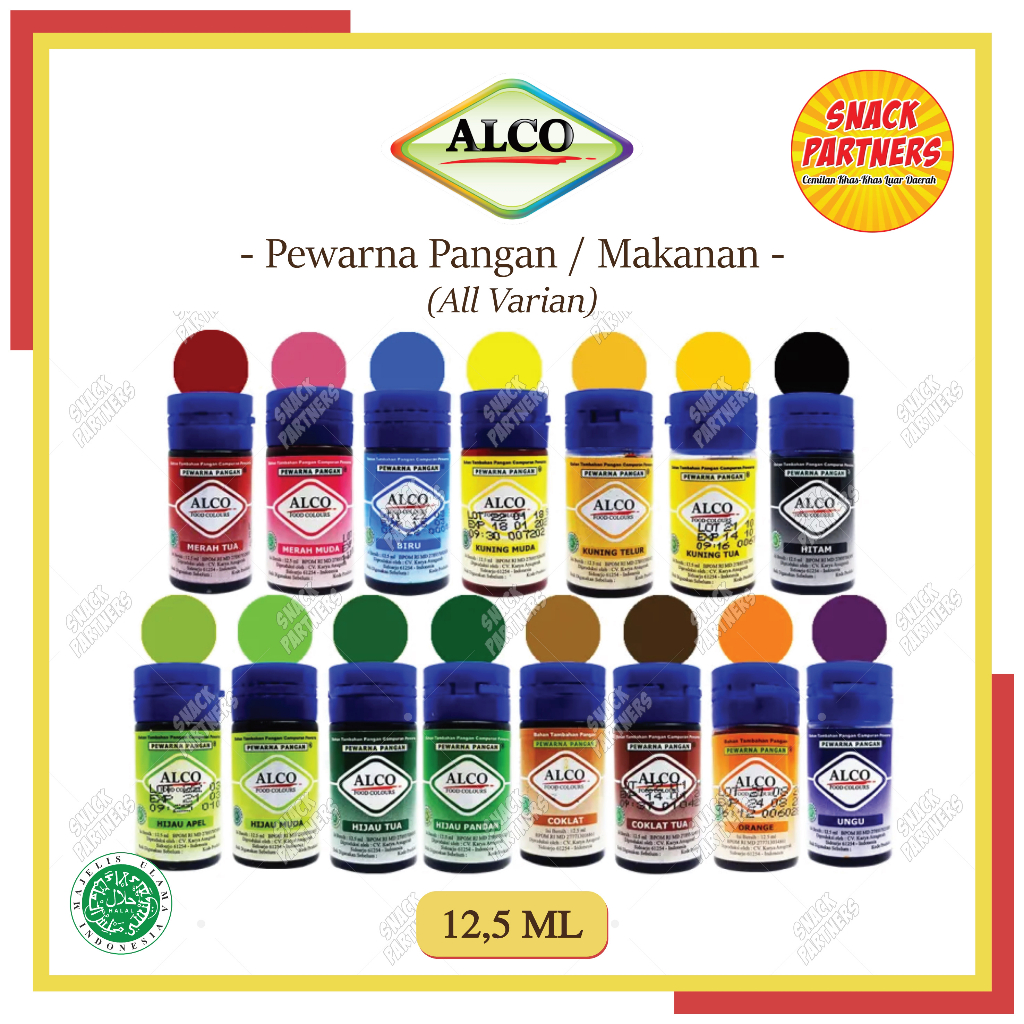 Jual ALCO - PEWARNA MAKANAN 12,5 ML Food Colouring Kue Cake - Merah ...