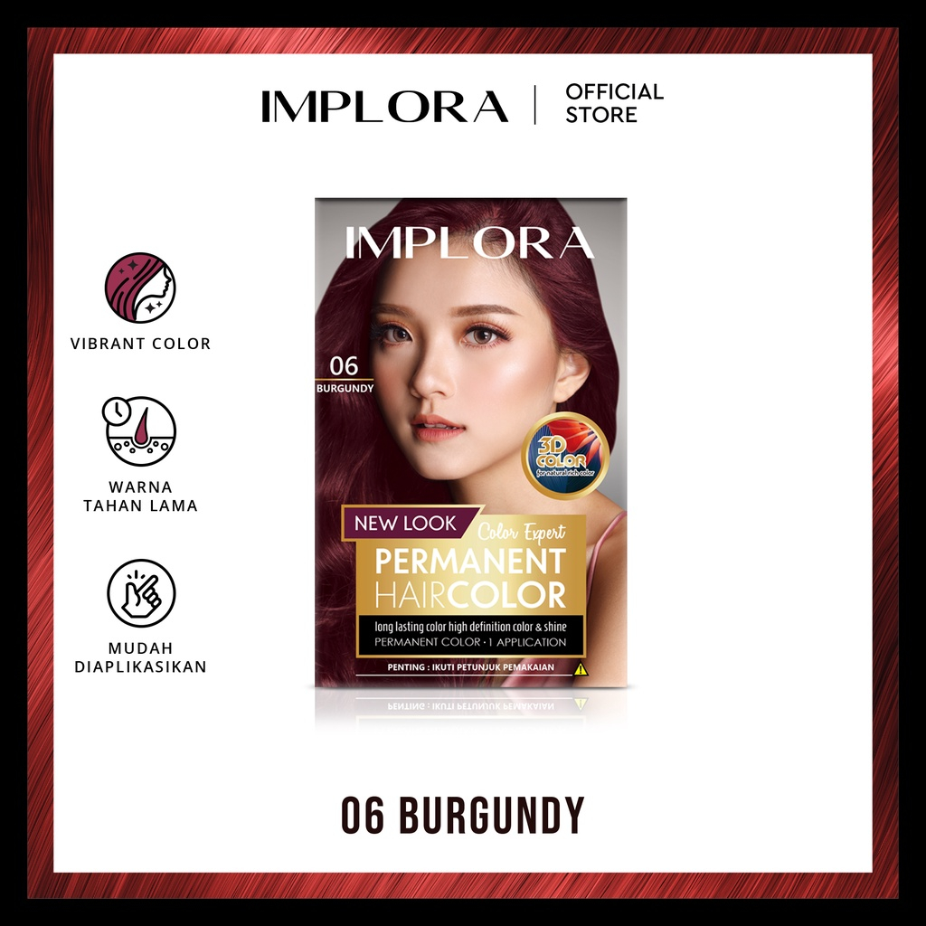 Jual IMPLORA New Permanent Hair Color | Cat Rambut Implora Bleaching ...