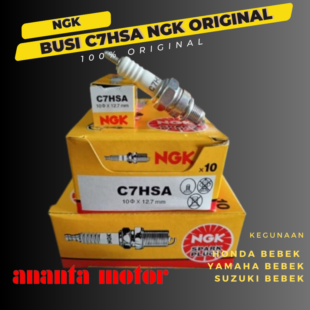 Jual NN ANANTA Busi NGK Stark Plug C7HSA Busi Motor Bebek Honda,Yamaha ...