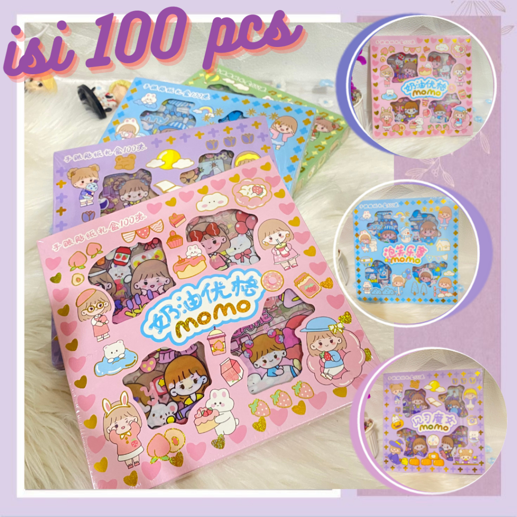 Jual Sticker Viral Momo Edition Stiker Motif Korea 2D Waterproof Box ...