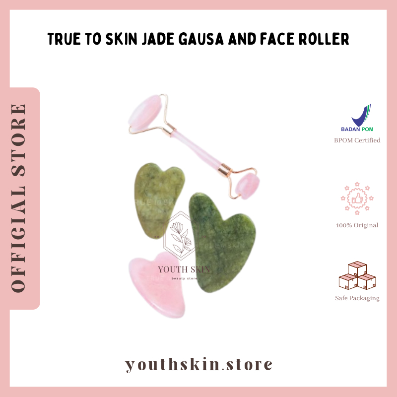 Jual True to Skin Jade Gausha and Face Roller (Batu Giok Asli) | Shopee ...