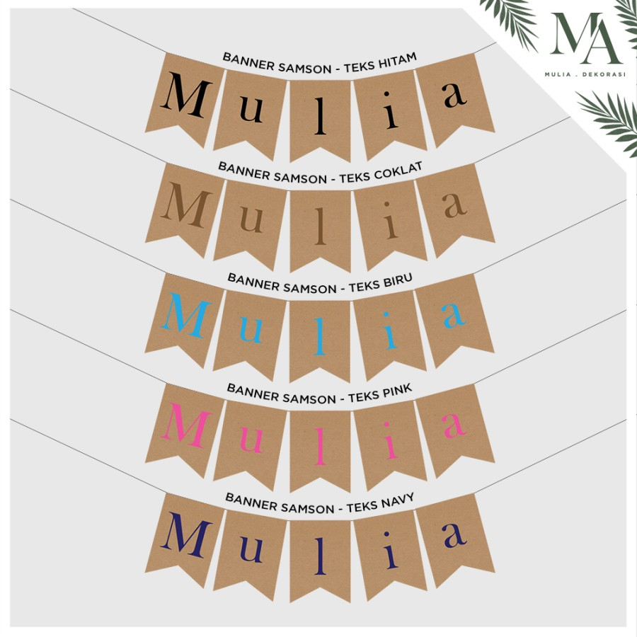 Jual Banner Custom Nama Per Huruf Kertas Karton Samson | Shopee Indonesia