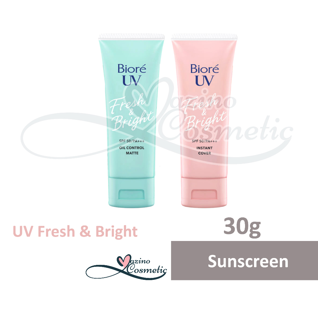 Jual Biore UV Fresh & Bright Oil Control Matte | Instant Cover Sunscreen SPF 50+ PA+++ 30g ...
