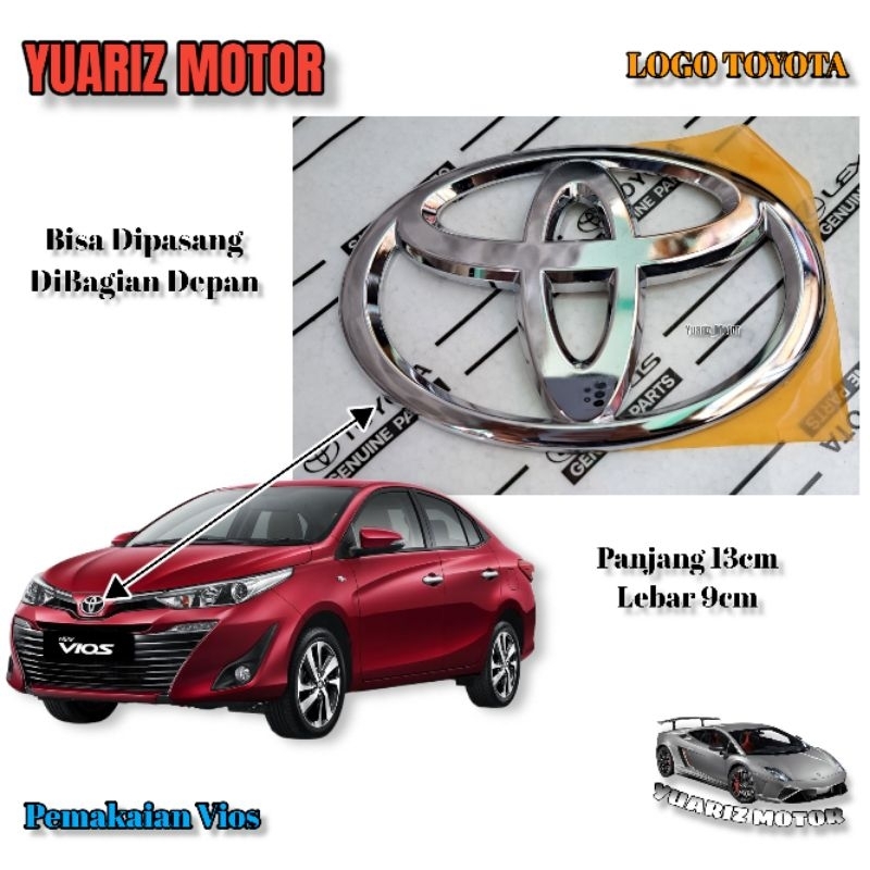 Jual Logo Grill Depan Toyota Vios Original/Emblem Logo Bagasi Belakang ...