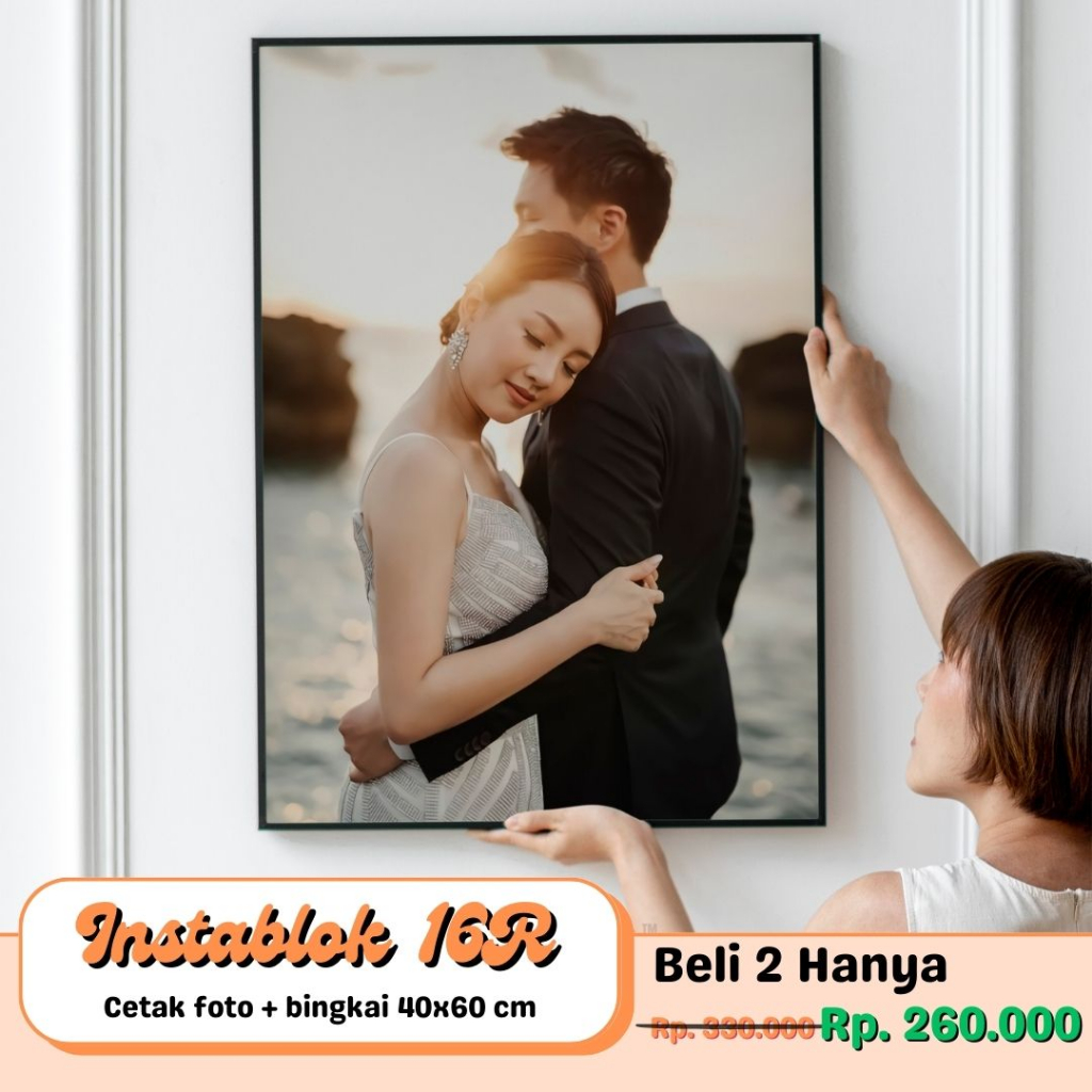 Jual Paket cetak foto bingkai 16R | Foto dinding minimalis 40x60 cm ...