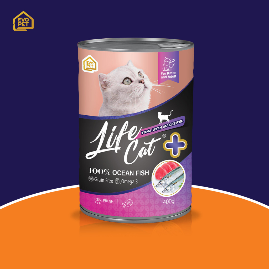 Jual Life Cat Plus Tuna with Mackerel 400gr - Makanan Kucing Kaleng ...