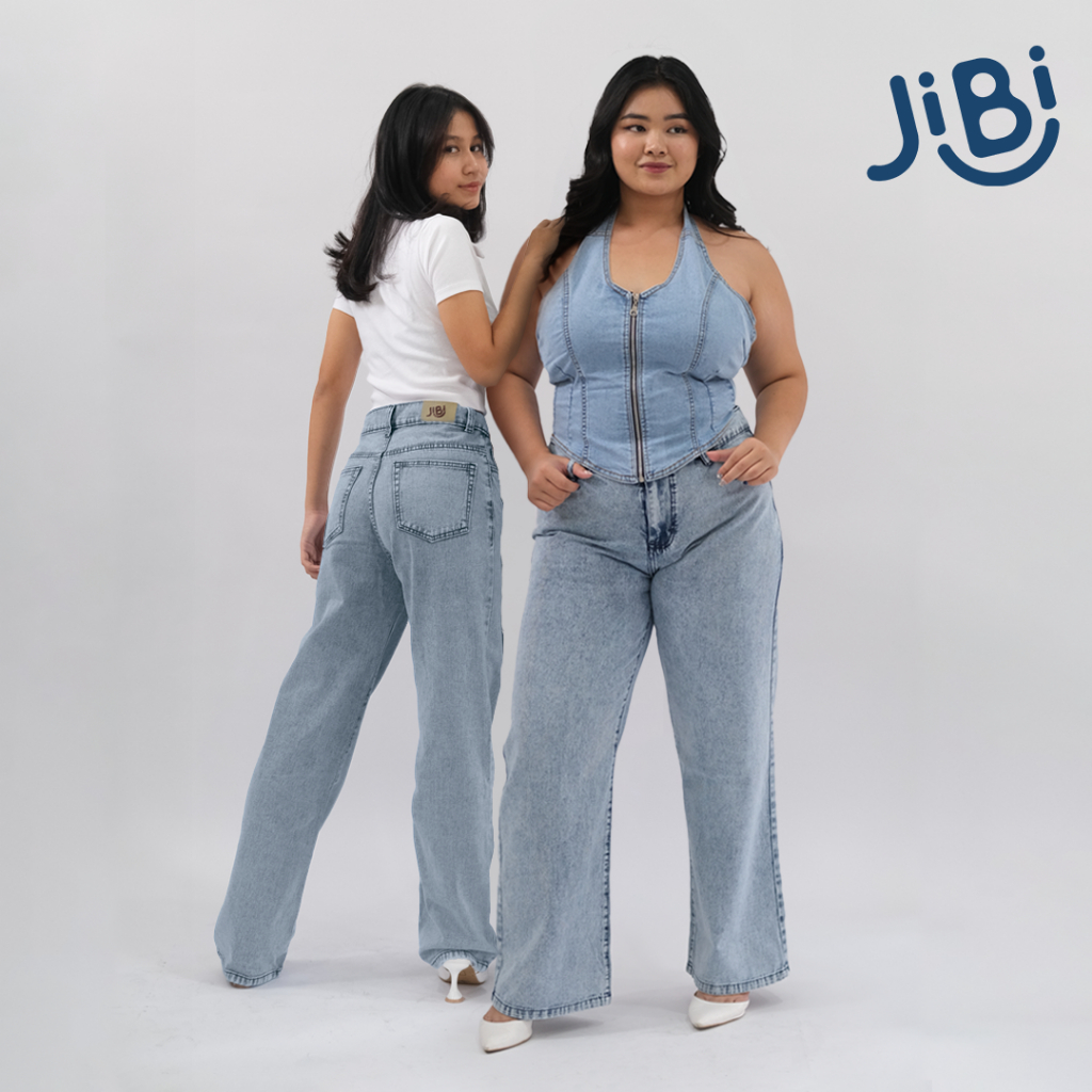 Jual JIBI - Chic Culottes Jeans - Light Snowblue - Kulot Jeans | Shopee ...