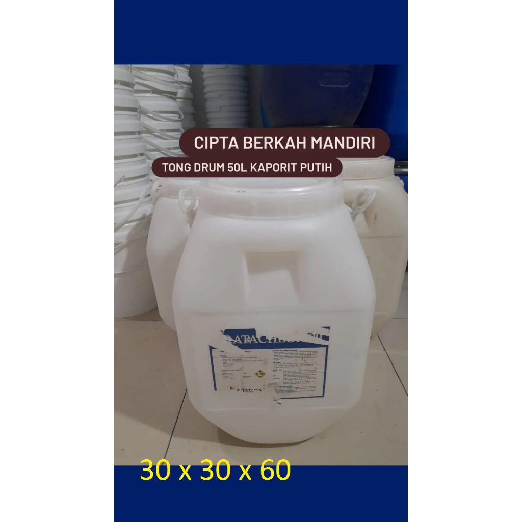 Jual tong putih wadah air kapasitas 50 liter | Shopee Indonesia