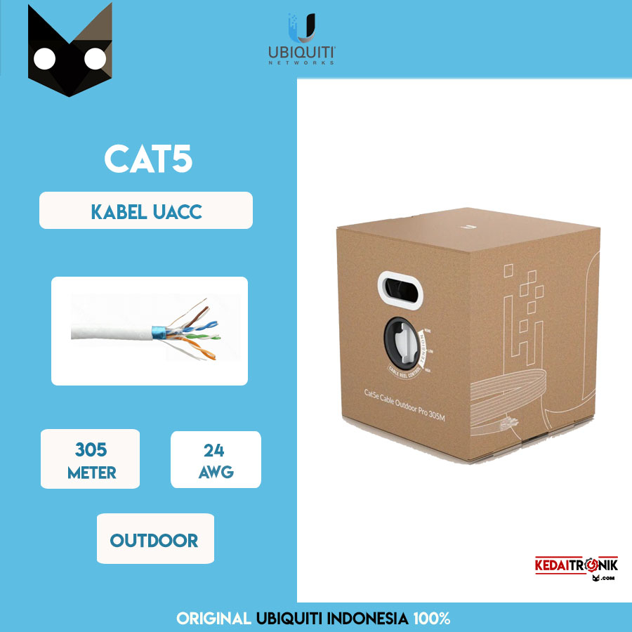 Jual Ubiquiti kabel Unifi Cat5e Outdoor Pro UACC Cable C5e Outdoor 305m ...