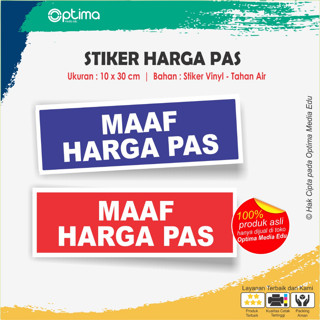 Jual Stiker Tulisan Maaf Harga Pas untuk toko dan lainnya | Shopee ...