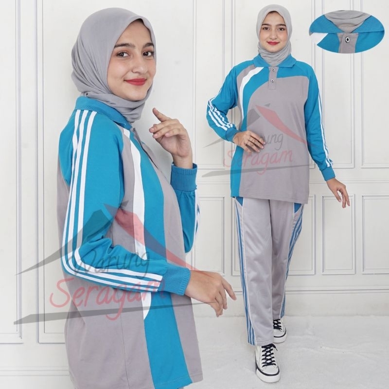 Jual Baju Olahraga Wanita 1 Set Training Kaos Senam Pria Setelan ...
