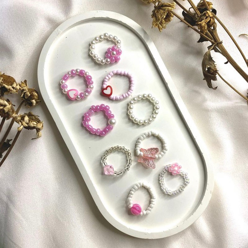Jual BACA DESKRIPSI‼️BEADS RING | cincin manik-manik | ring | beads ...