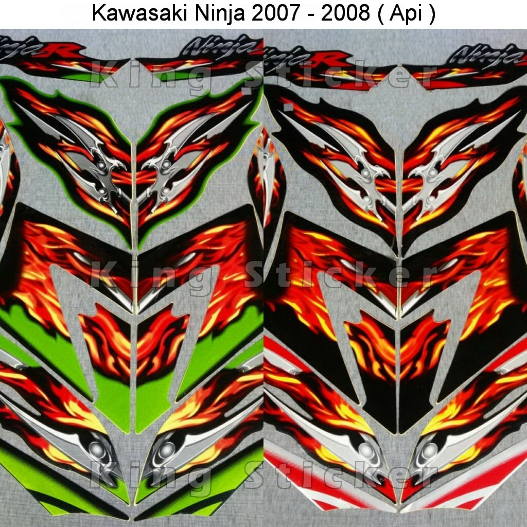 Jual Stiker striping Kawasaki Ninja 2007 - 2008 ( Api ) | Shopee Indonesia