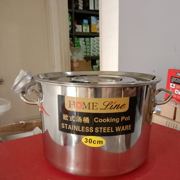 Jual Panci Induksi Stock Pot Cooking Pot 21 Liters 30 x 30 cm Stainless ...