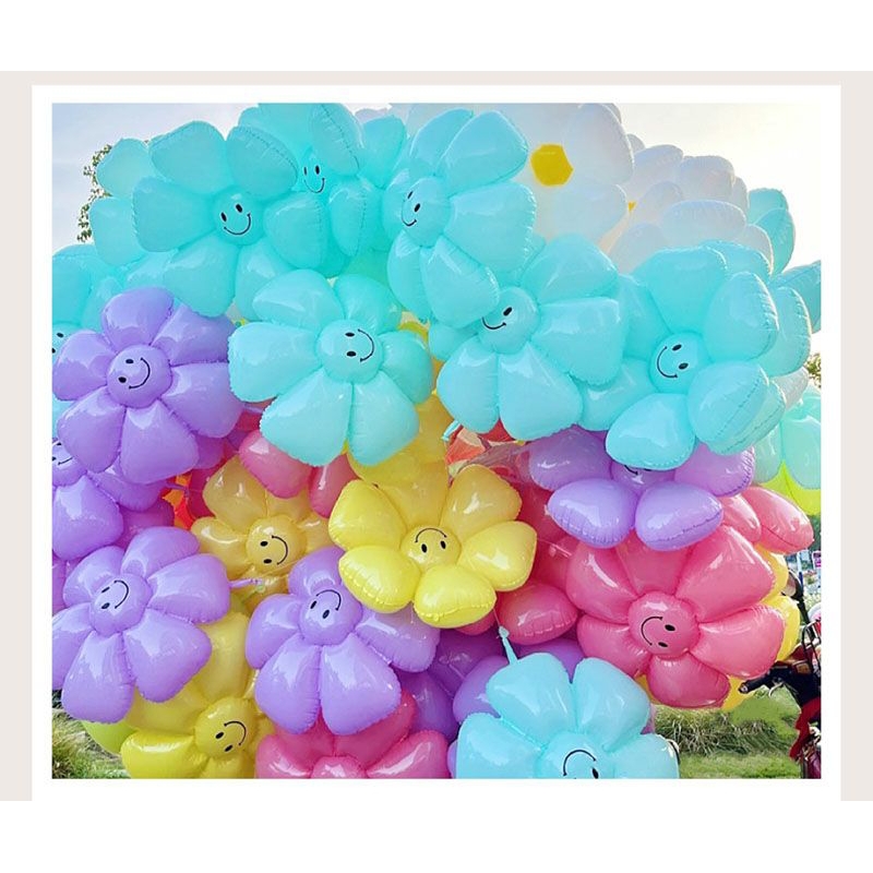 Jual balon foil bunga daisy besar balon bunga matahari di jogja ...
