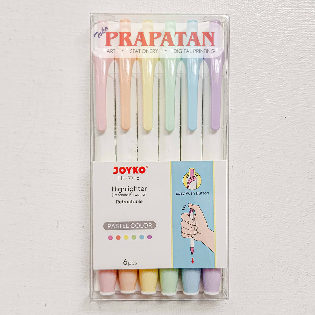 Jual Joyko HL-77-6 Highlighter Pastel Set 6c | Penanda Warna | Shopee ...