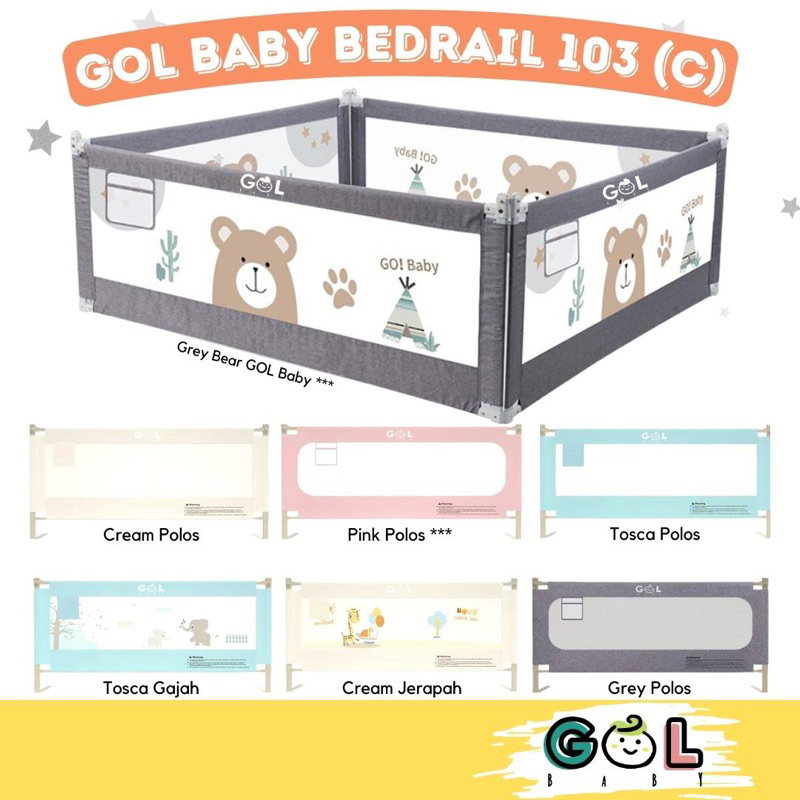 Jual GOL Baby Bedrail Pagar Kasur Pengaman Baby Pembatas Kasur Pagar ...
