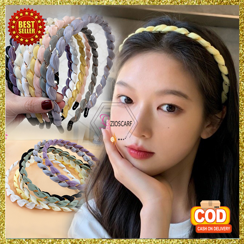 Jual Bando Korea Dewasa Kepang Lilit Model Spiral Bandana Wanita ...